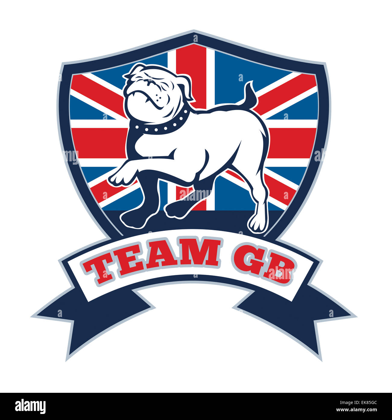 Team GB English bulldog Great Britain mascot Stock Photo - Alamy