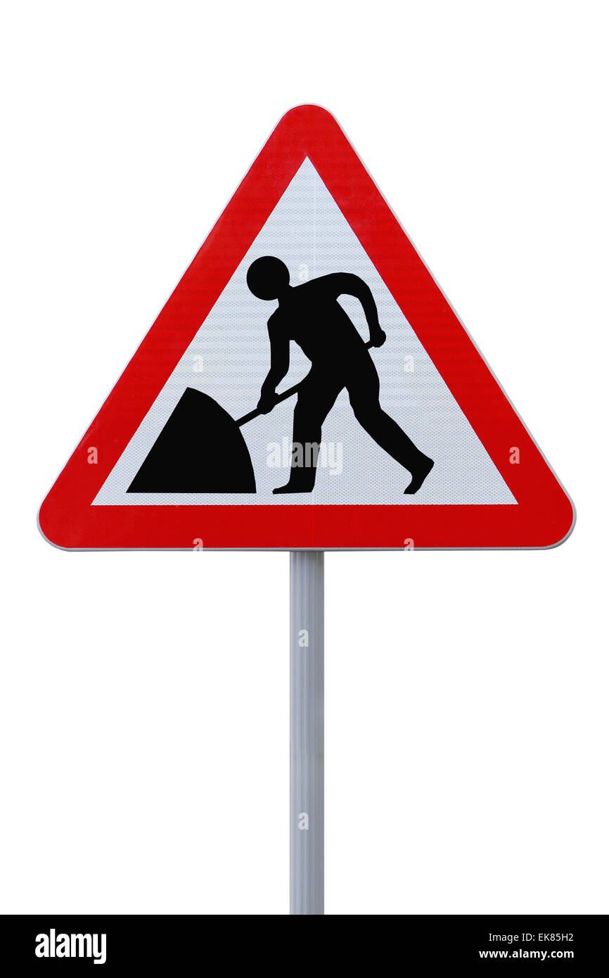 Men working road sign hi-res stock photography and images - Alamy