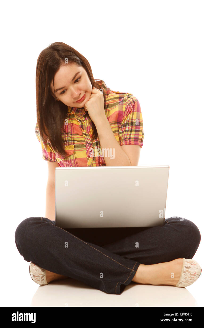 Young Woman Browsing Stock Photo - Alamy