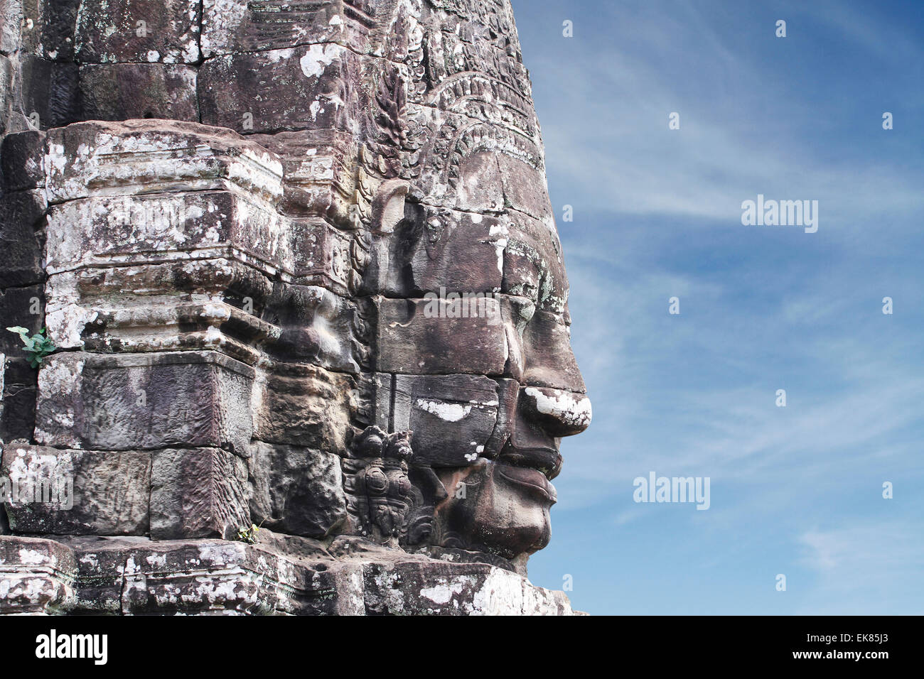 Bayon Face Tower Stock Photo - Alamy