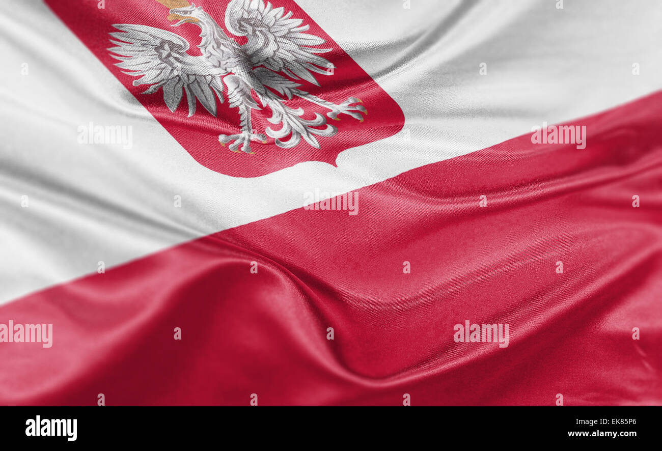 High resolution render of Poland's national flag Stock Photo - Alamy