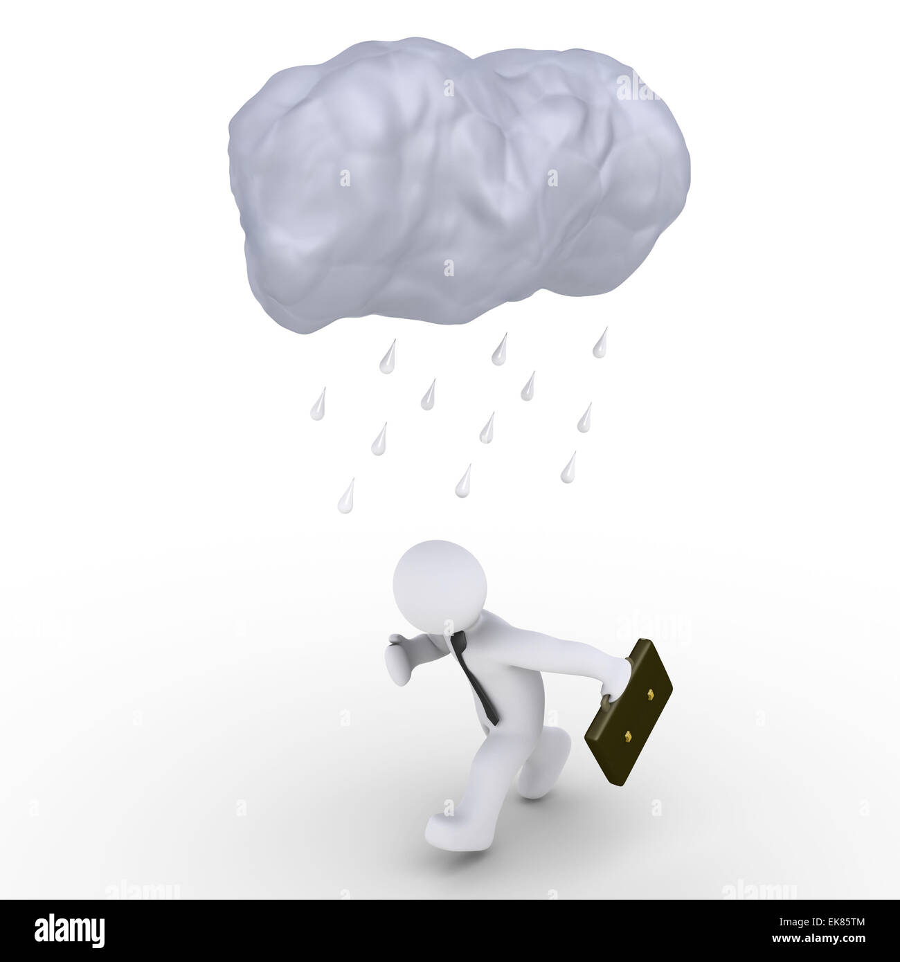 Businessman Running Rain High Resolution Stock Photography and Images ...