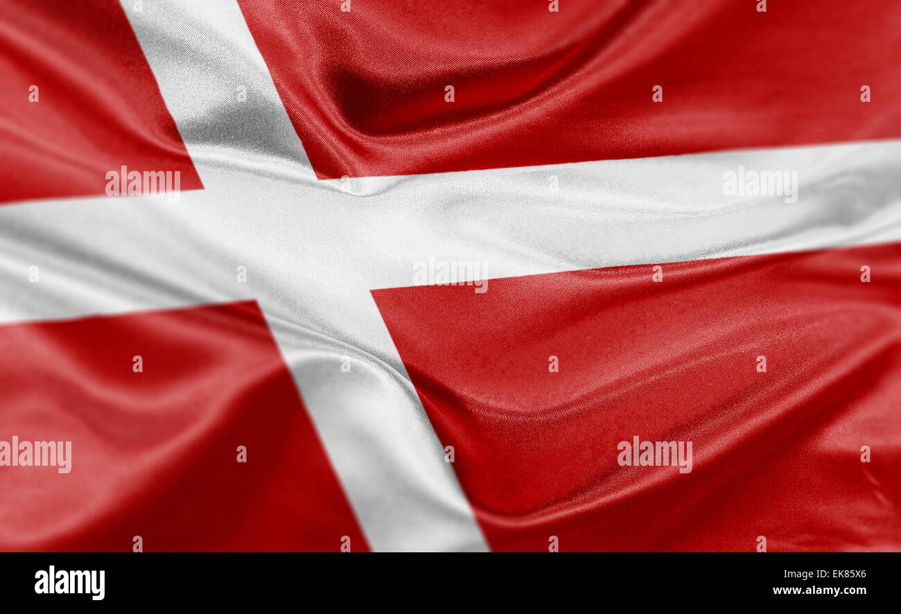 High resolution render of Denmark's national flag Stock Photo - Alamy