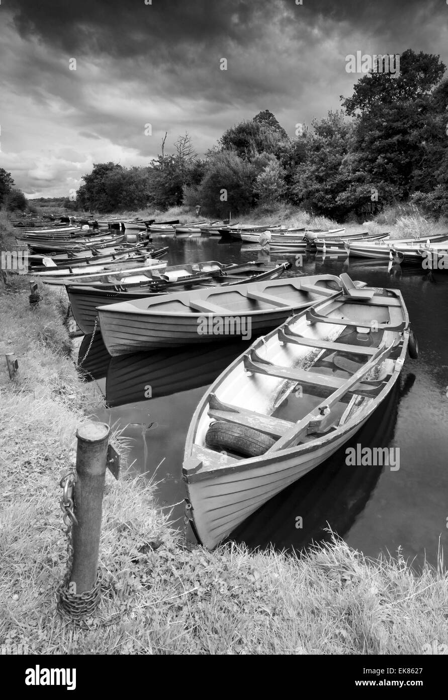 Moored sail boat in Black and White Stock Photos & Images - Alamy