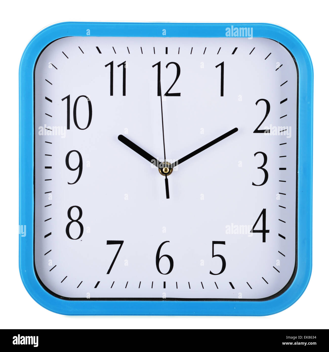 Wall clock isolated on white background. Ten past ten Stock Photo - Alamy