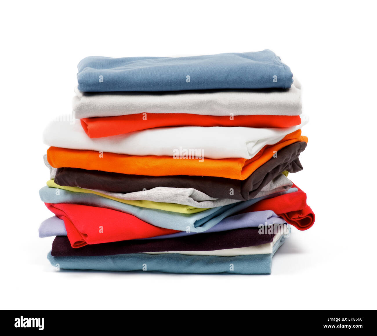 Stack of Color Clothes Stock Photo - Alamy
