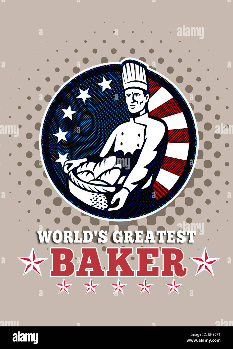 World's Greatest Baker Greeting Card Poster Stock Photo - Alamy