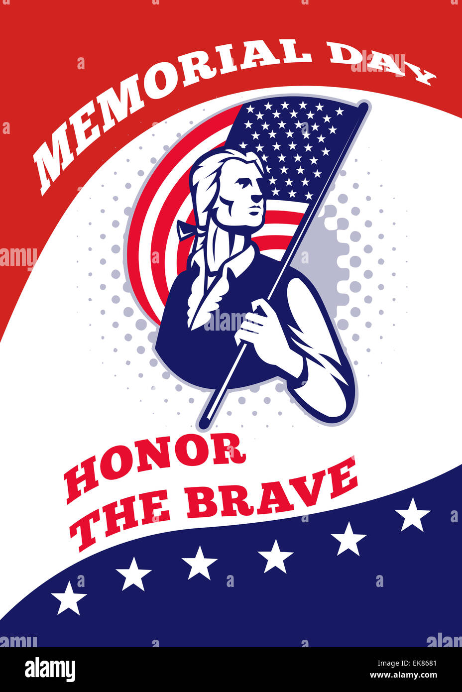 American Patriot Memorial Day Poster Greeting Card Stock Photo - Alamy