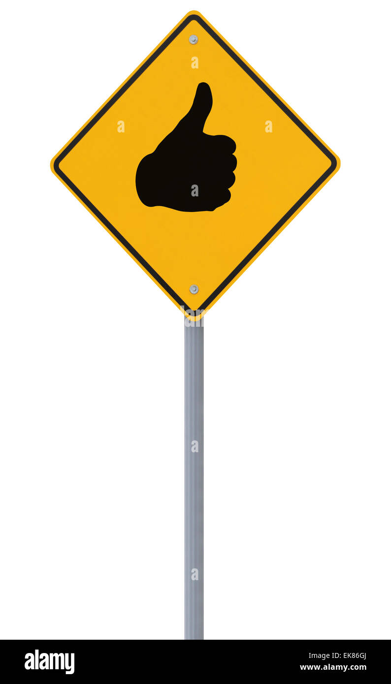 Thumbs Up Road Sign Stock Photo - Alamy