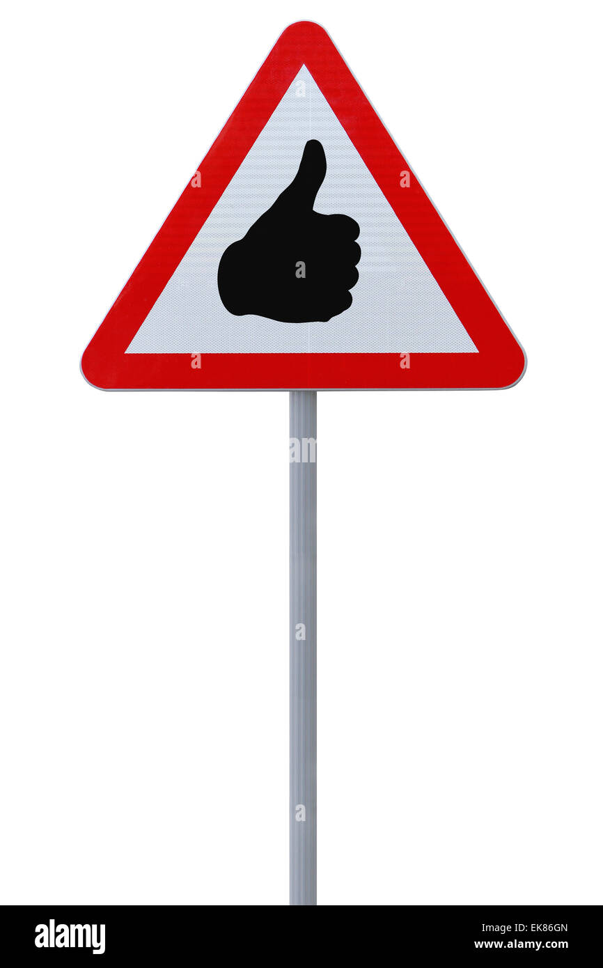 Thumbs Up Road Sign Stock Photo - Alamy