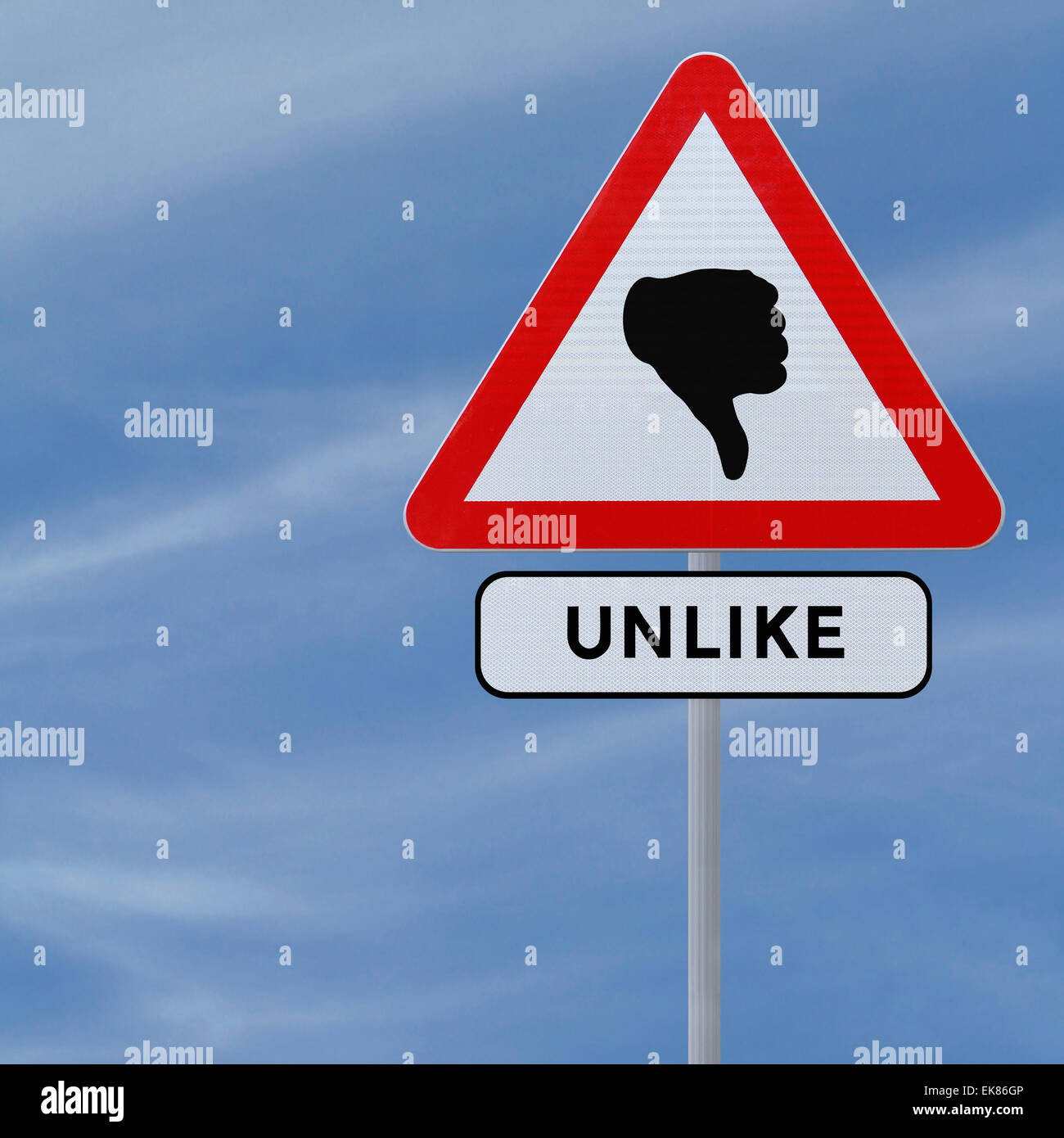 Unlike Road Sign Stock Photo - Alamy