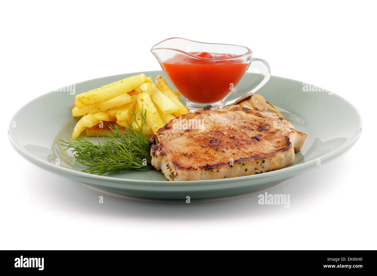 Delicious Pork Steak Stock Photo - Alamy
