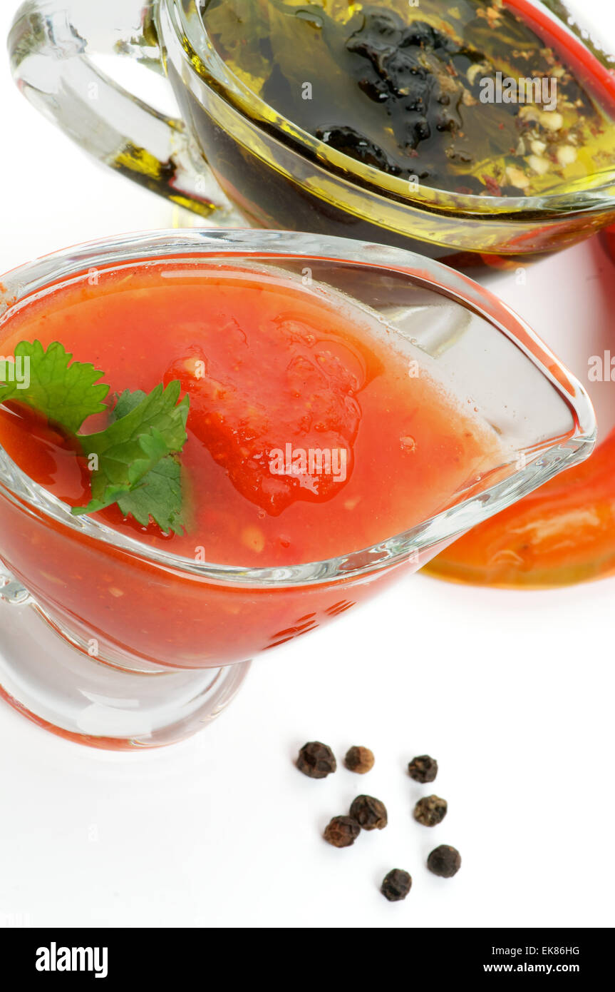 Salsa and Olive Oil Stock Photo - Alamy