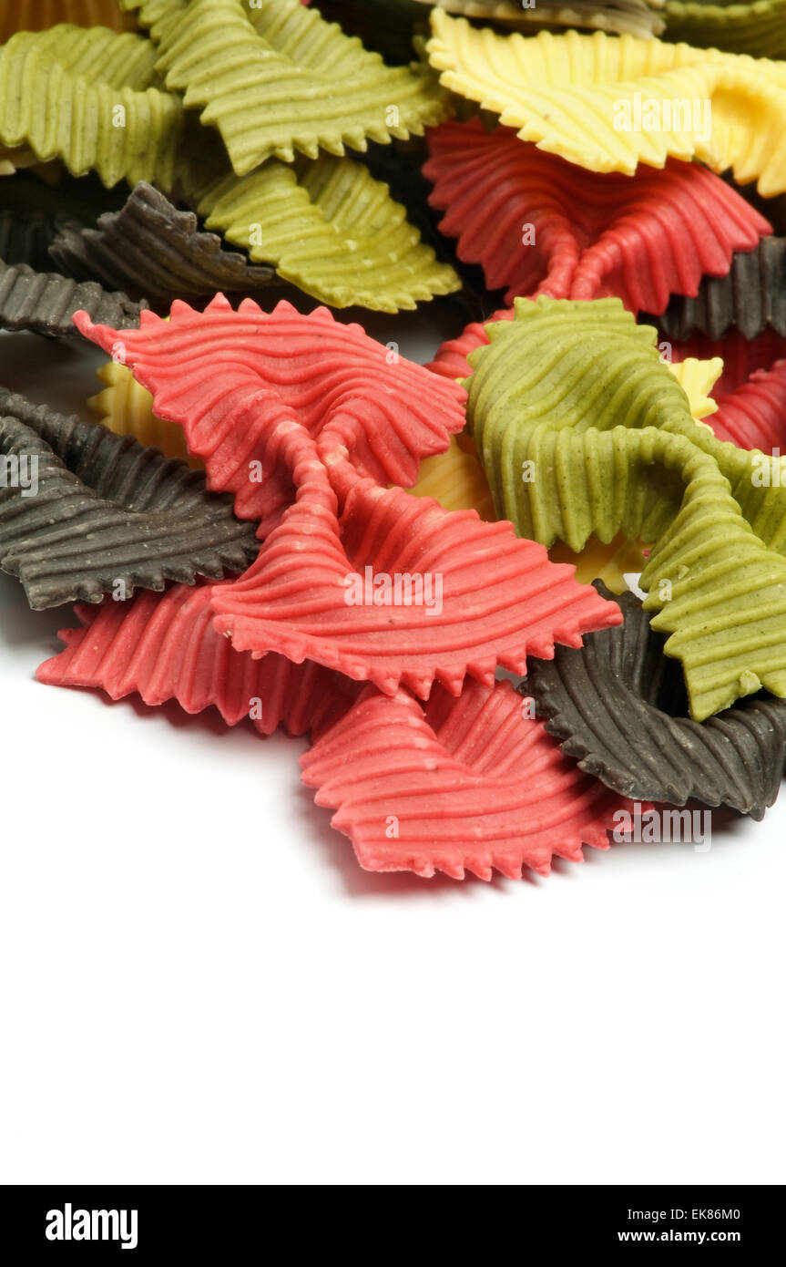 Three Color Farfalle Stock Photo - Alamy