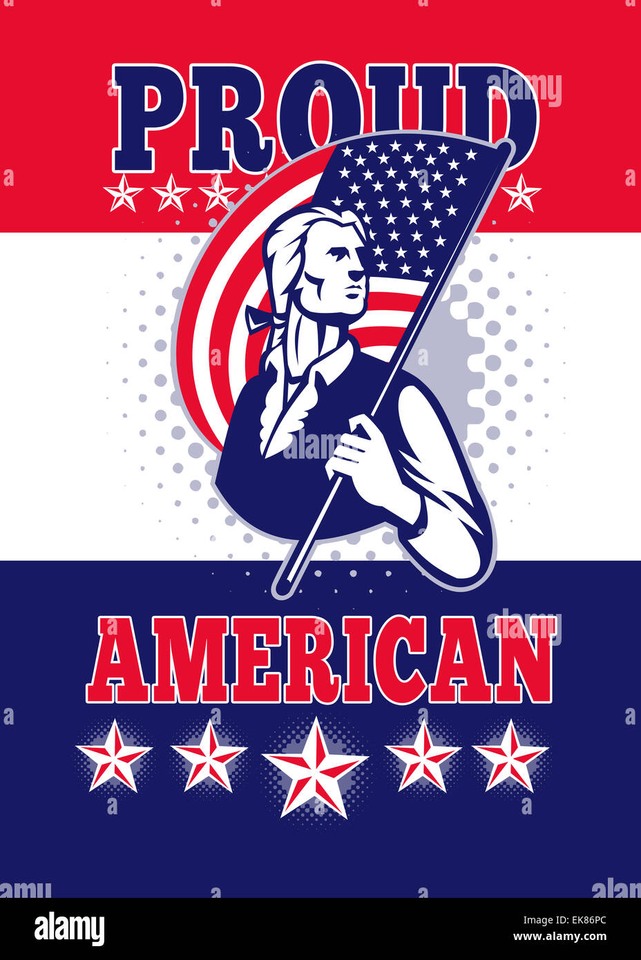 American Patriot Independence Day Poster Greeting Card Stock Photo - Alamy
