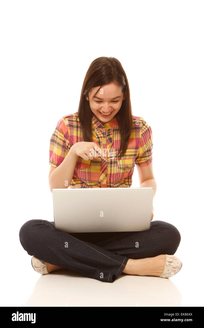 Young Woman Browsing Stock Photo - Alamy
