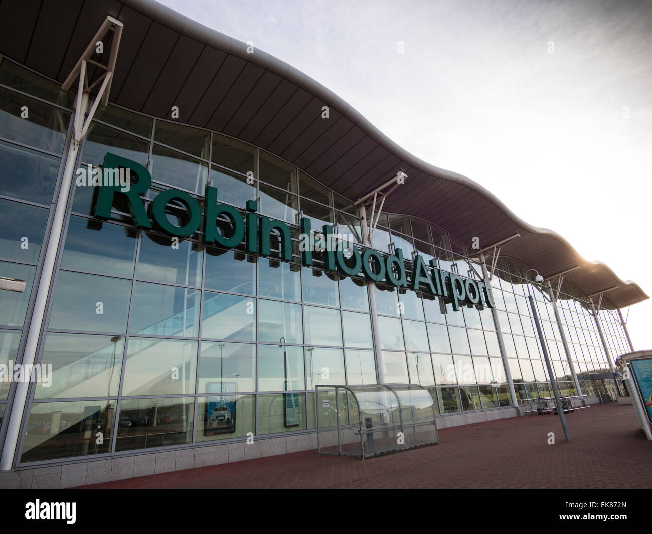 The main facade of Doncaster Robin Hood Airport, Yorkshire, Britain ...