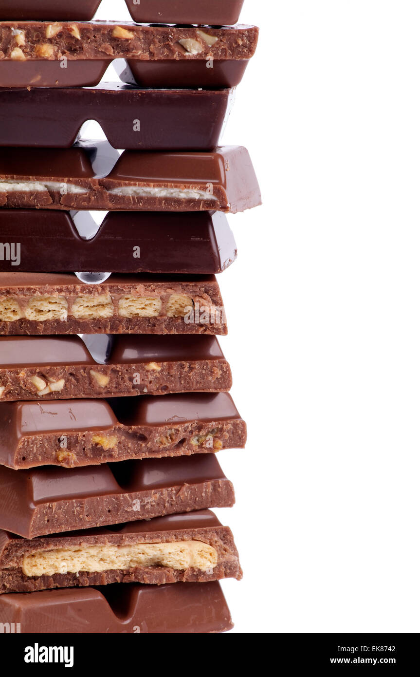 Frame of Chocolate Blocks Stock Photo - Alamy