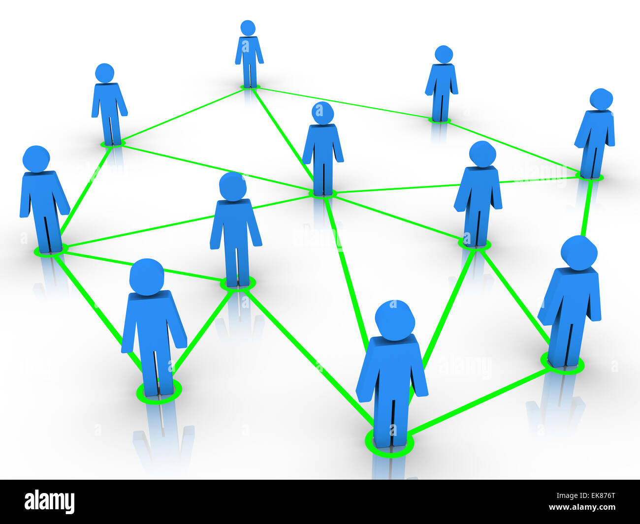 Human figures connected as a network Stock Photo - Alamy