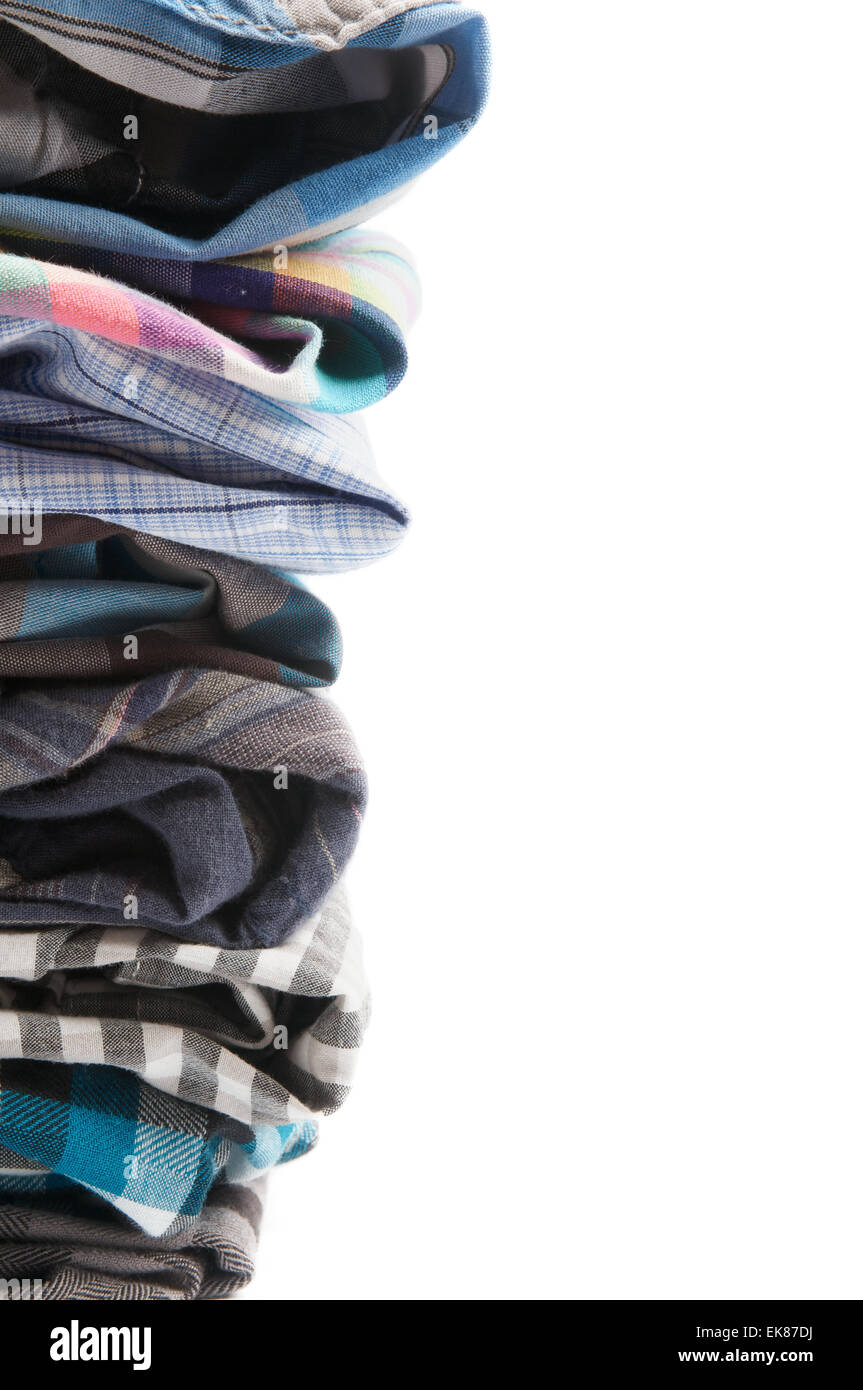 Frame of Plaid Men's Shirts Stock Photo - Alamy