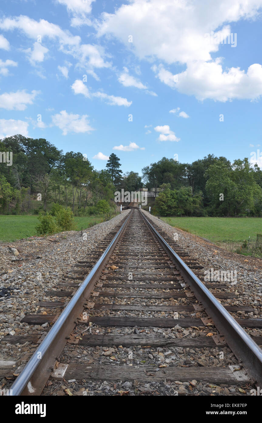 Rail railway track transport journey railway cutting hi-res stock ...