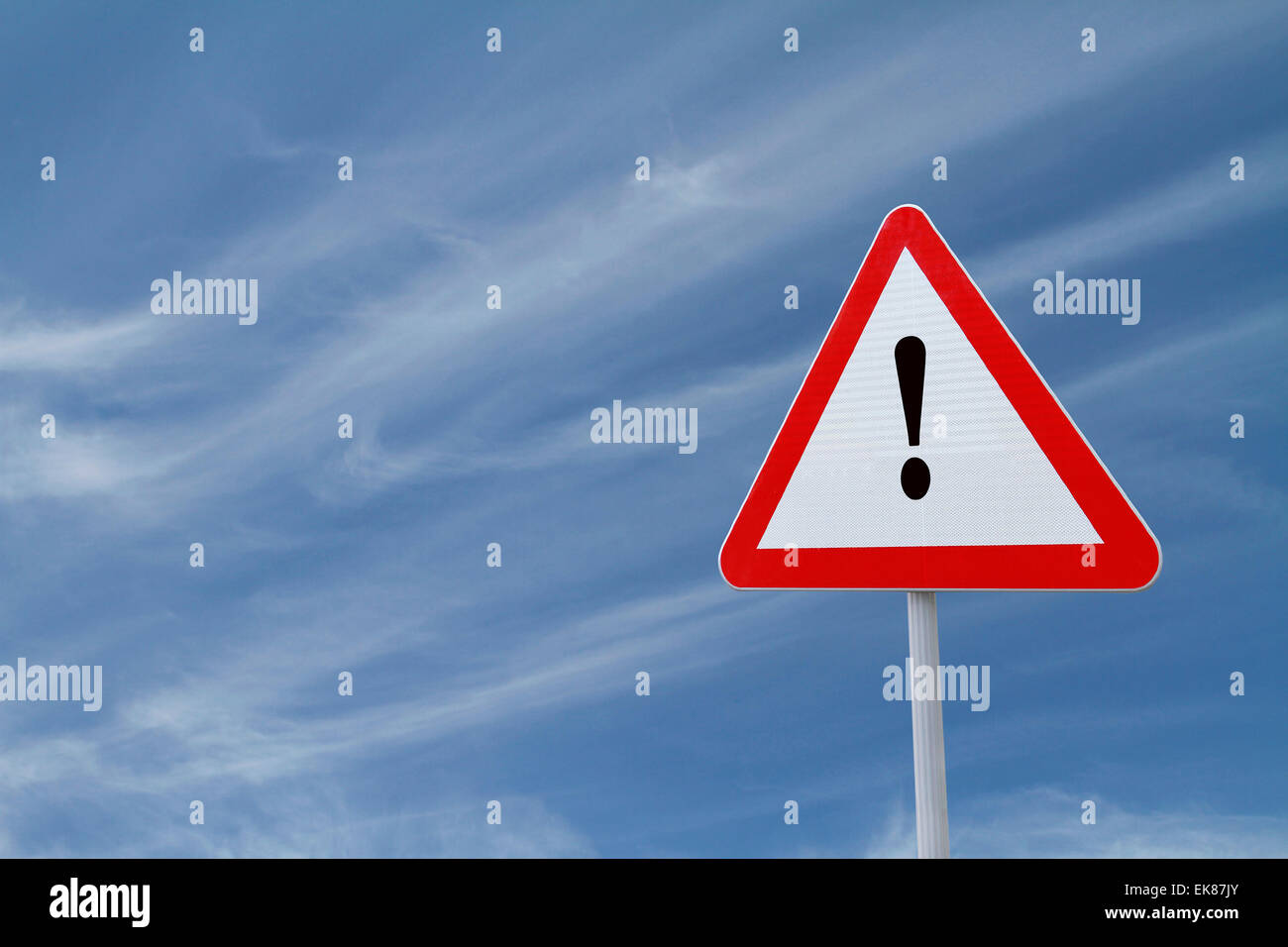 Hazard warning attention sign hi-res stock photography and images - Alamy