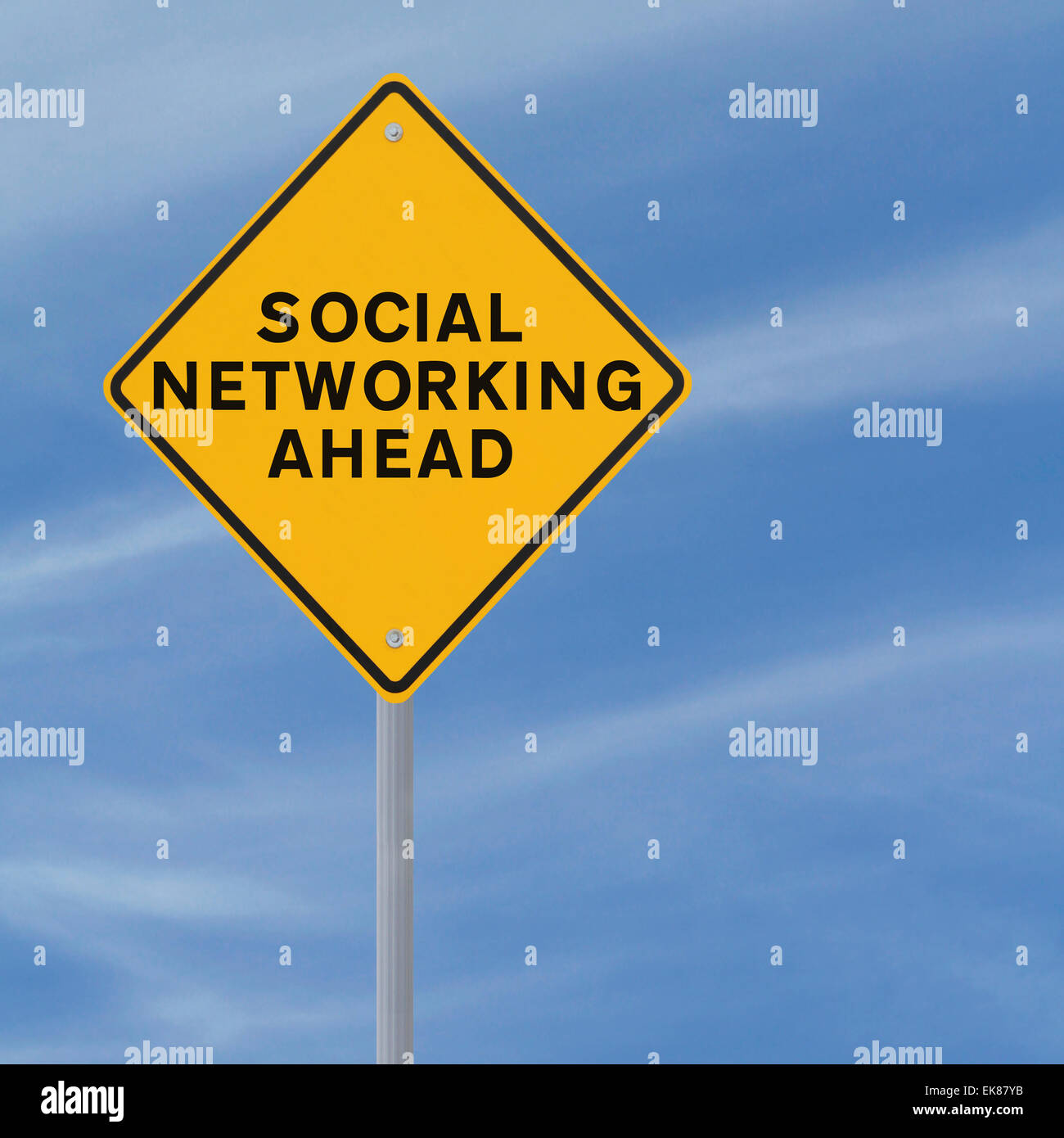 Social Networking Road Sign Stock Photo - Alamy