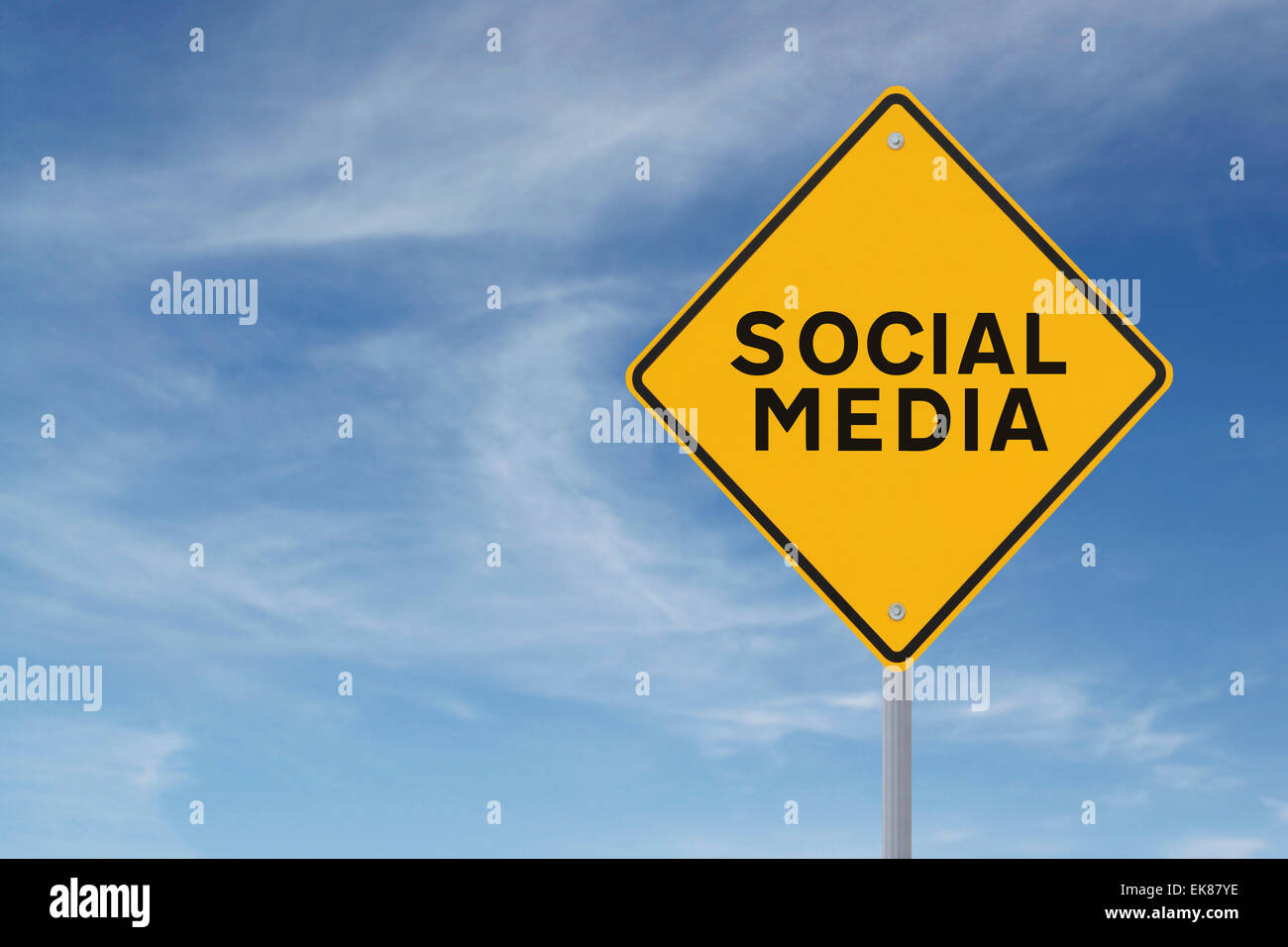 Social Media Road Sign Stock Photo - Alamy