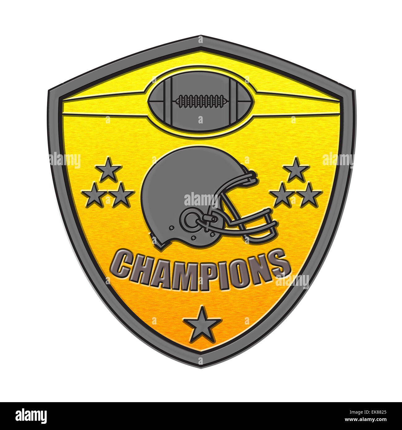 american football champions shield Stock Photo - Alamy