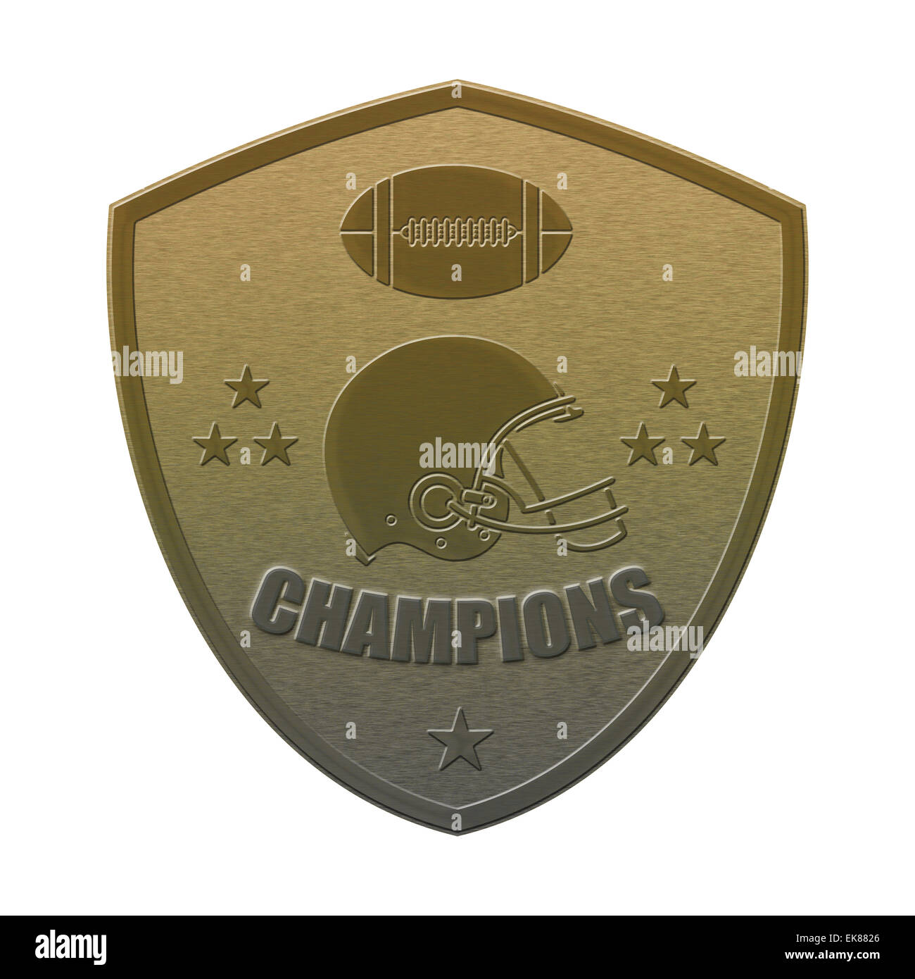 american football champions shield Stock Photo - Alamy