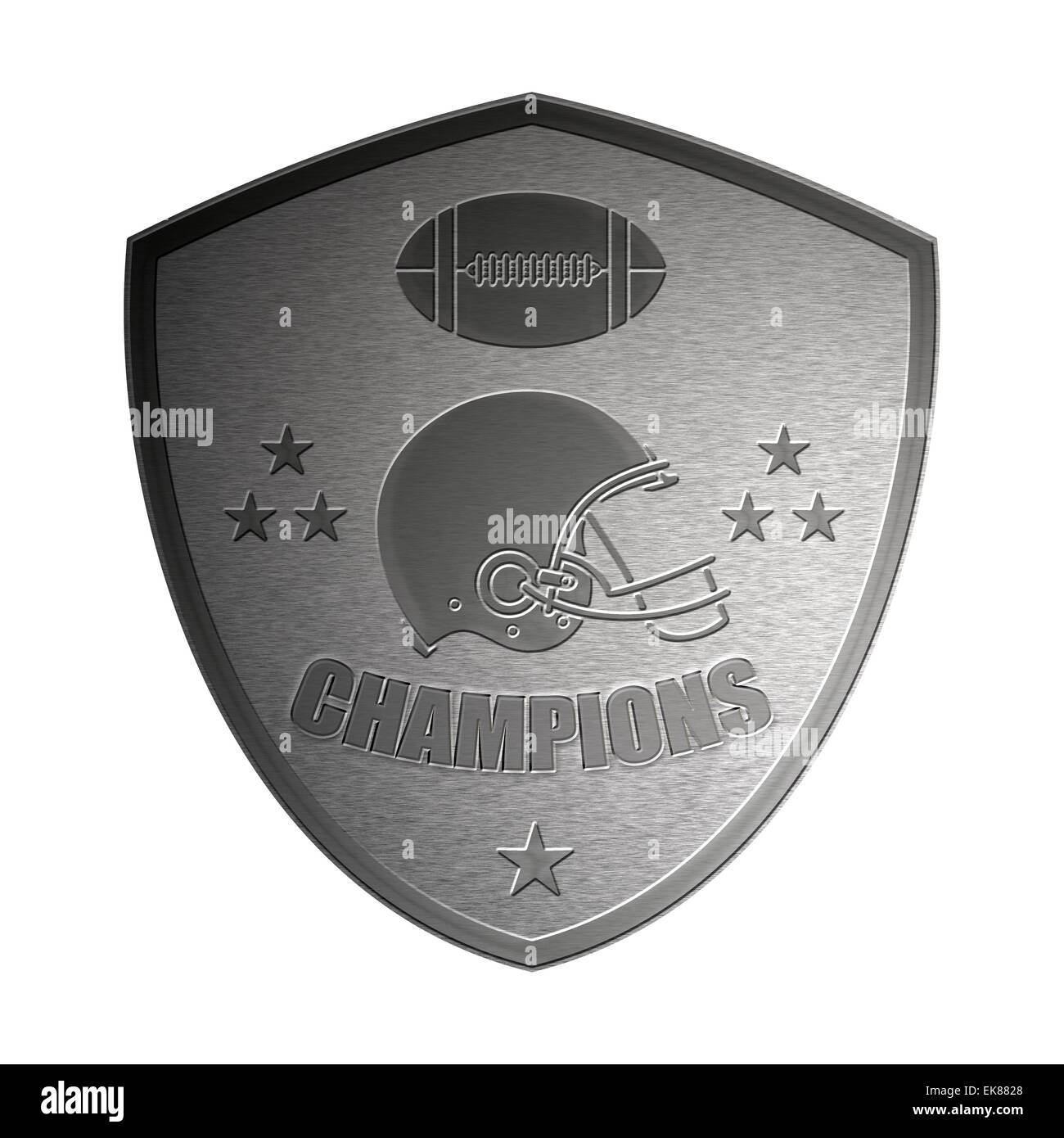 american football champions shield Stock Photo - Alamy