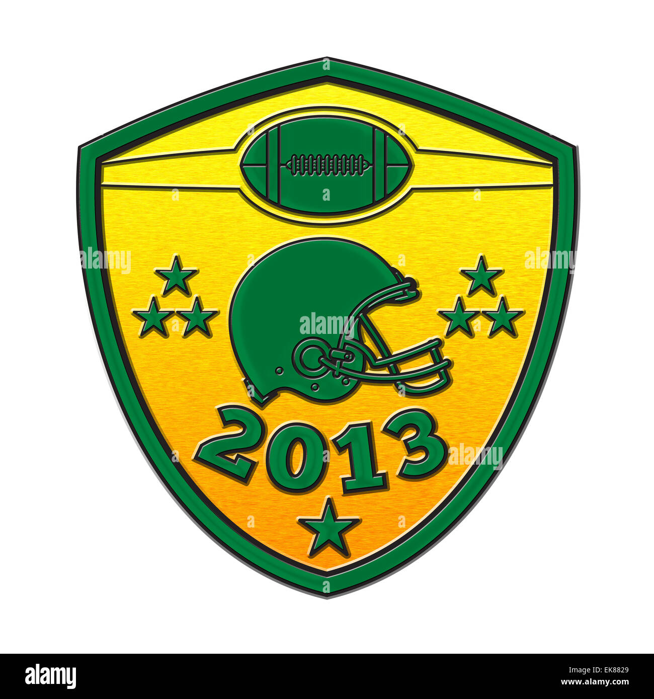 american football champions shield Stock Photo - Alamy