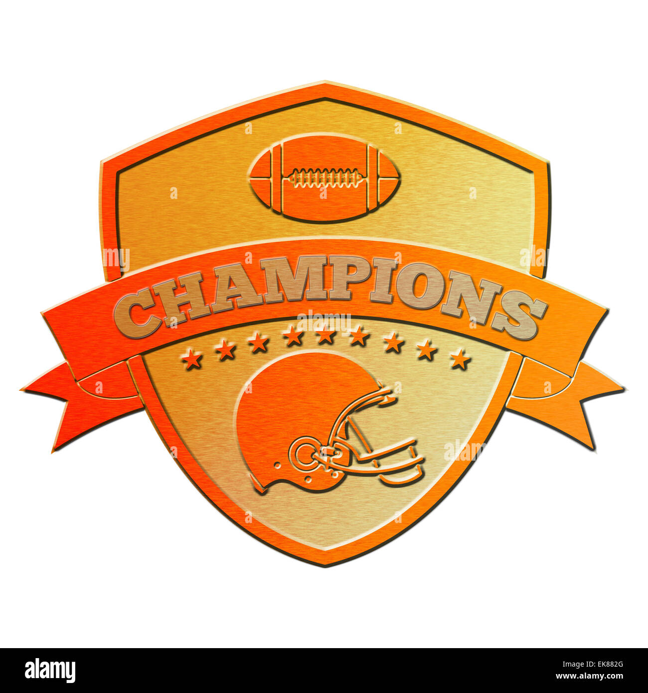 american football champions shield Stock Photo - Alamy