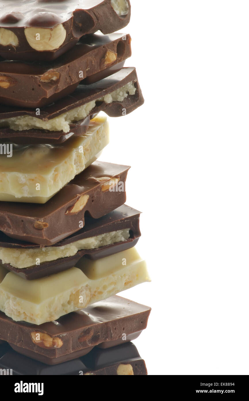 Chocolate Blocks Frame Stock Photo - Alamy