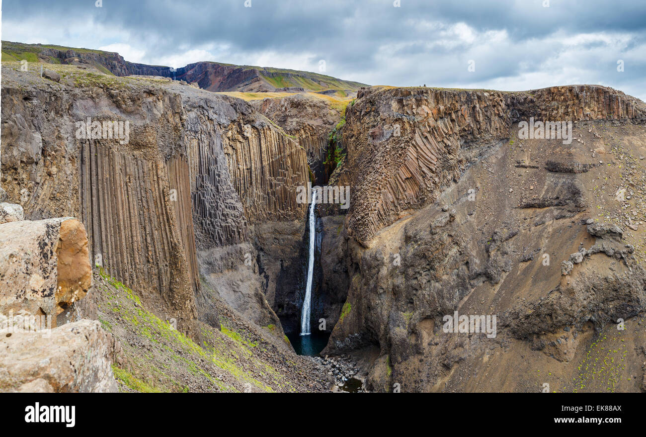 Hengifoss waterfall in Iceland Stock Photo - Alamy