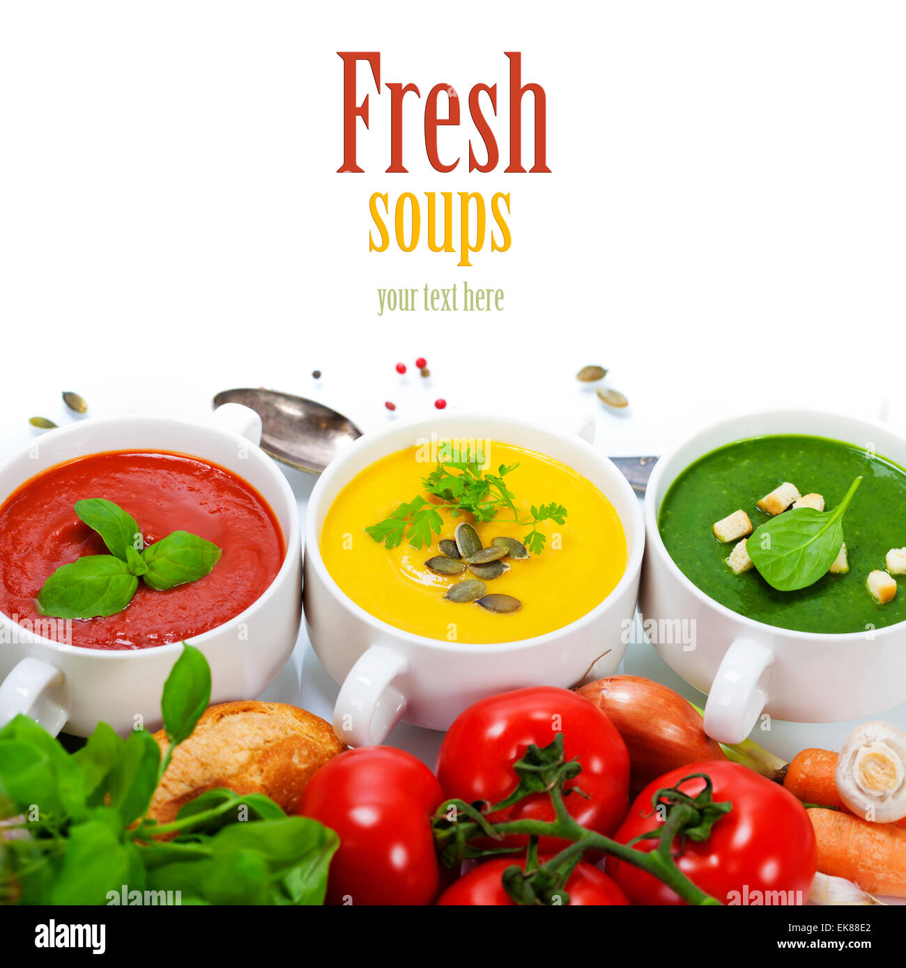 traffic light soups Stock Photo - Alamy