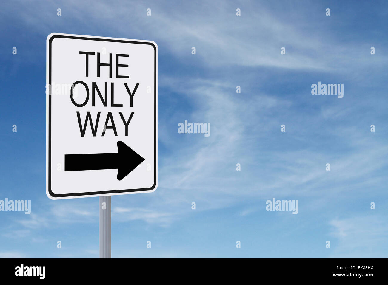 The Only Way Stock Photo - Alamy