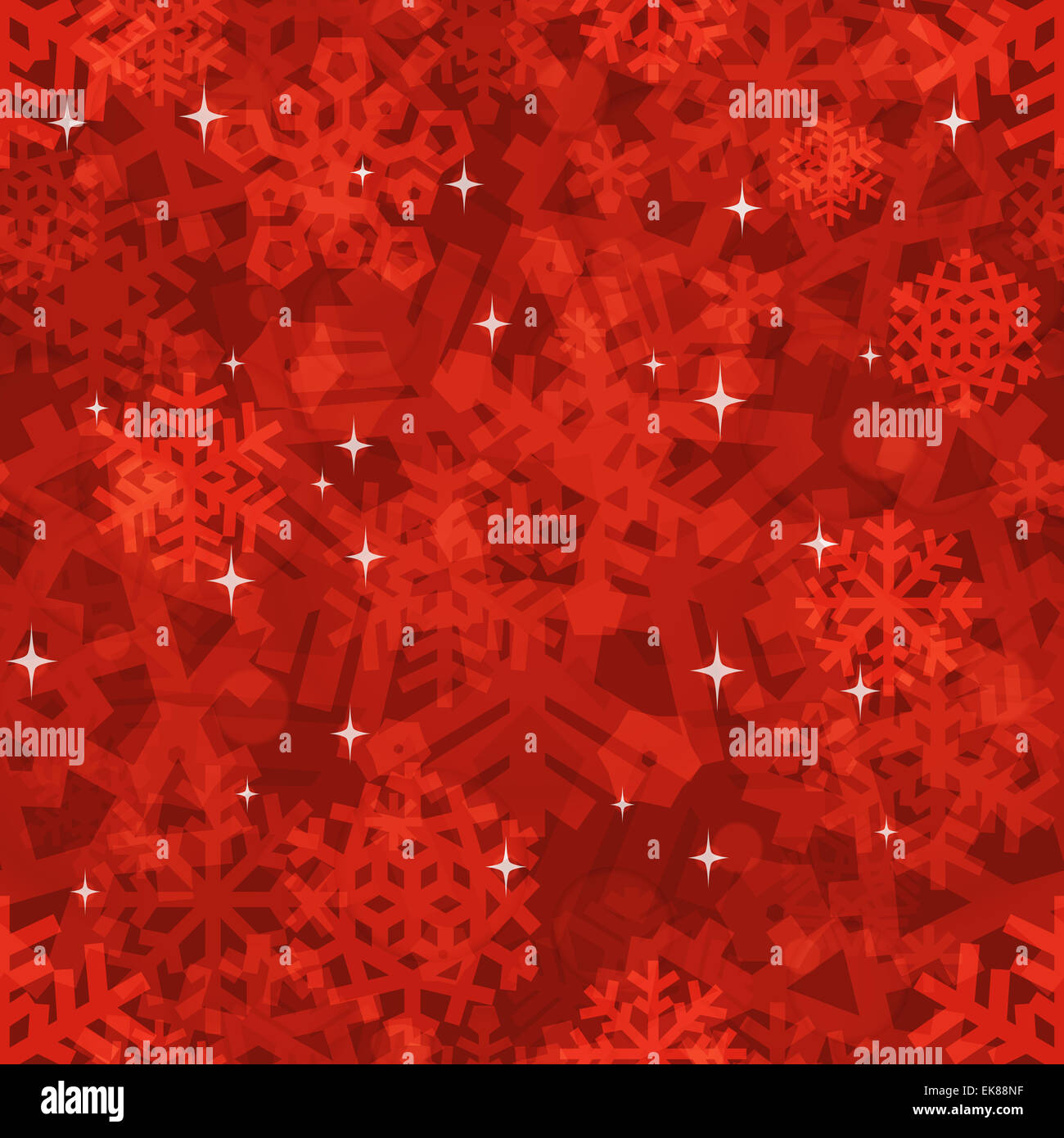 shiny red snowflakes seamless pattern Stock Photo - Alamy