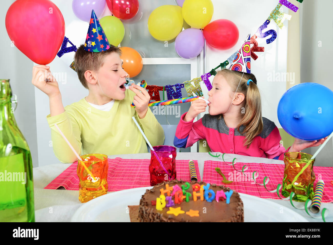 big funny birthday party Stock Photo - Alamy
