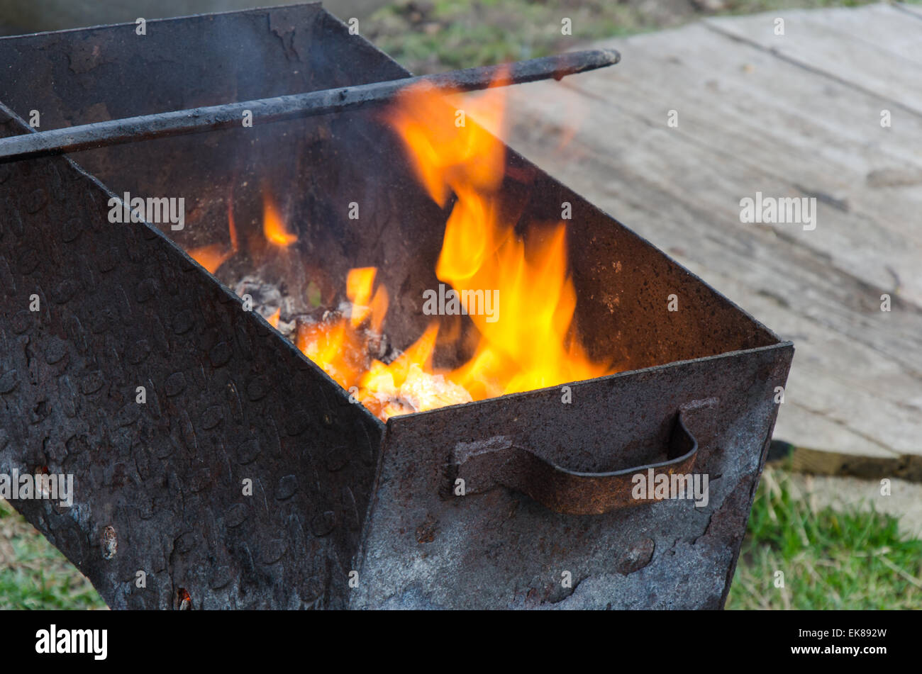 fire for grill Stock Photo - Alamy