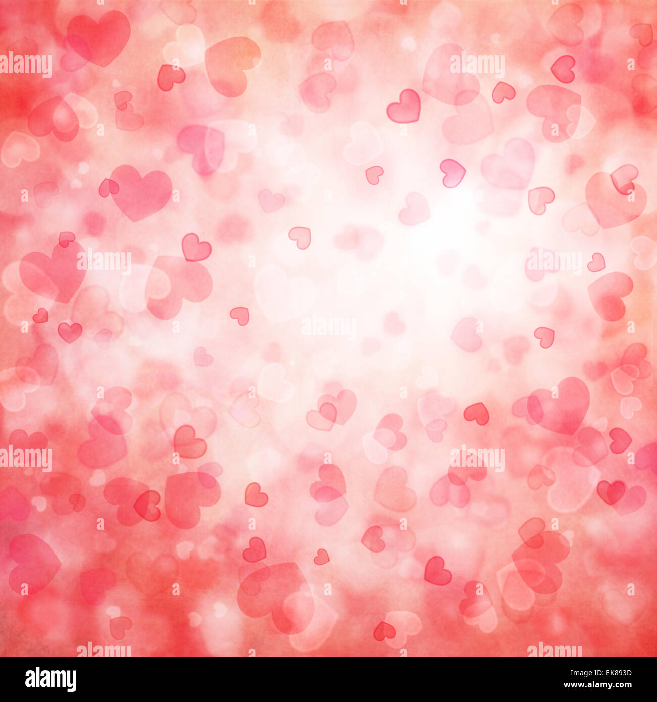 Vector background with beautiful pink hearts Stock Photo - Alamy