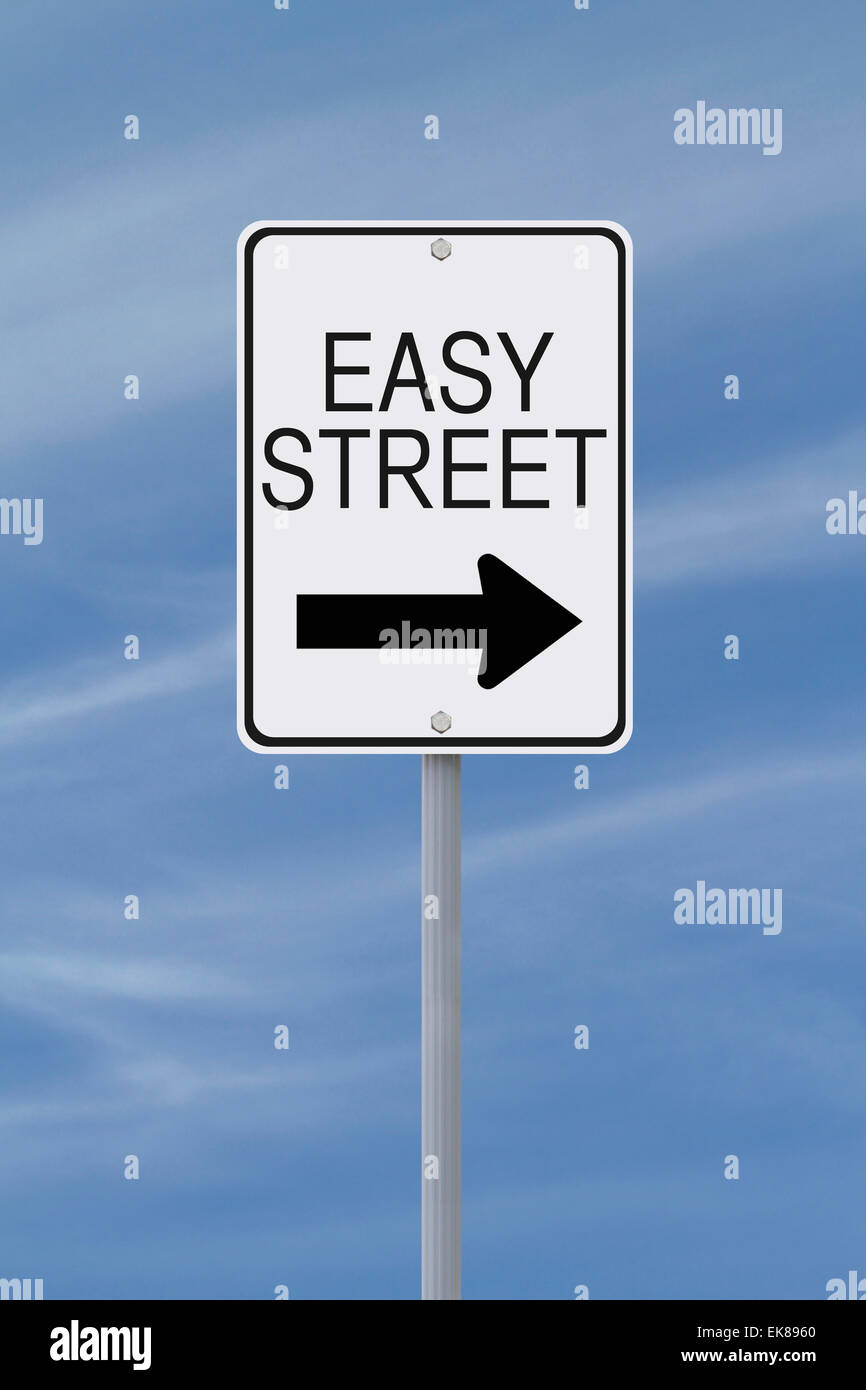 Easy Street Road Sign Stock Photo - Alamy
