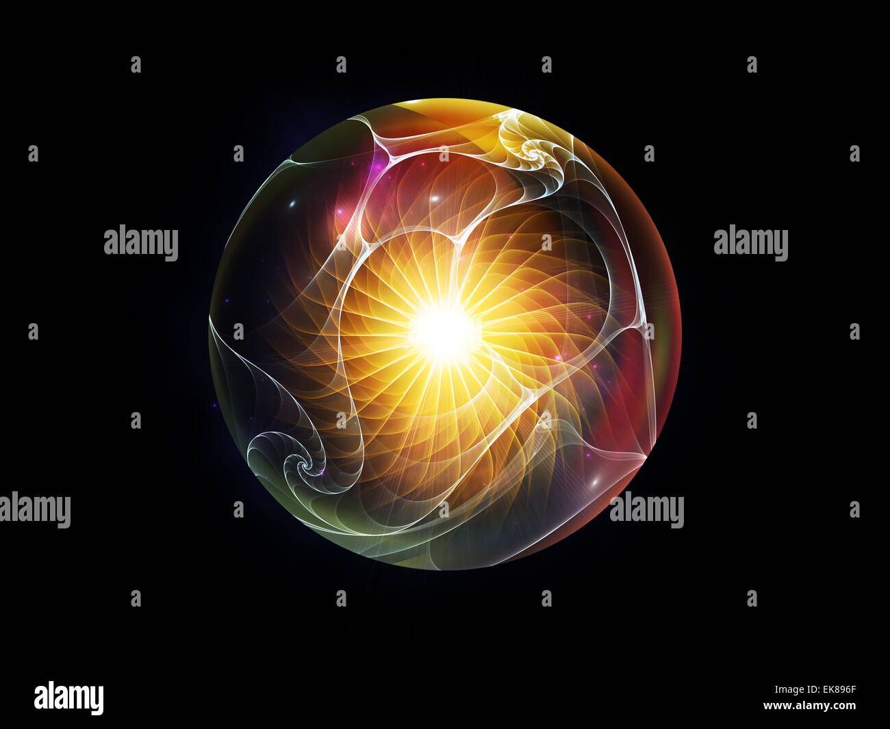 Fractal Sphere Abstraction Stock Photo - Alamy