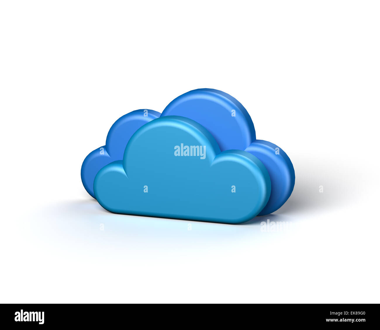 Two Blue Abstract Clouds on the White Background Stock Photo - Alamy