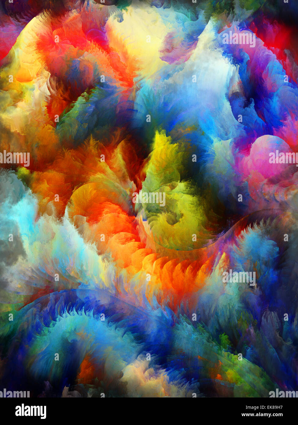 Digital Bloom Composition Stock Photo - Alamy