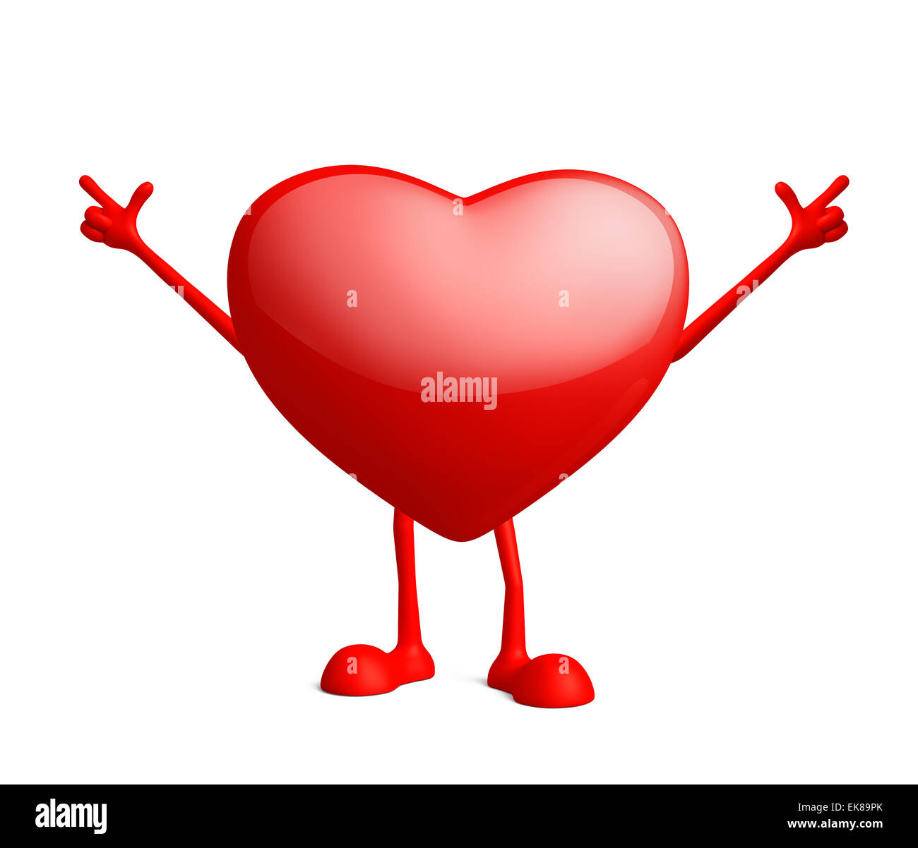 Cartoon character heart pointing hi-res stock photography and images ...