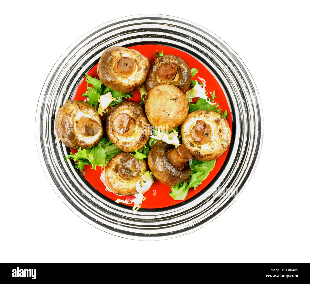 Top view mushrooms on Cut Out Stock Images & Pictures - Alamy