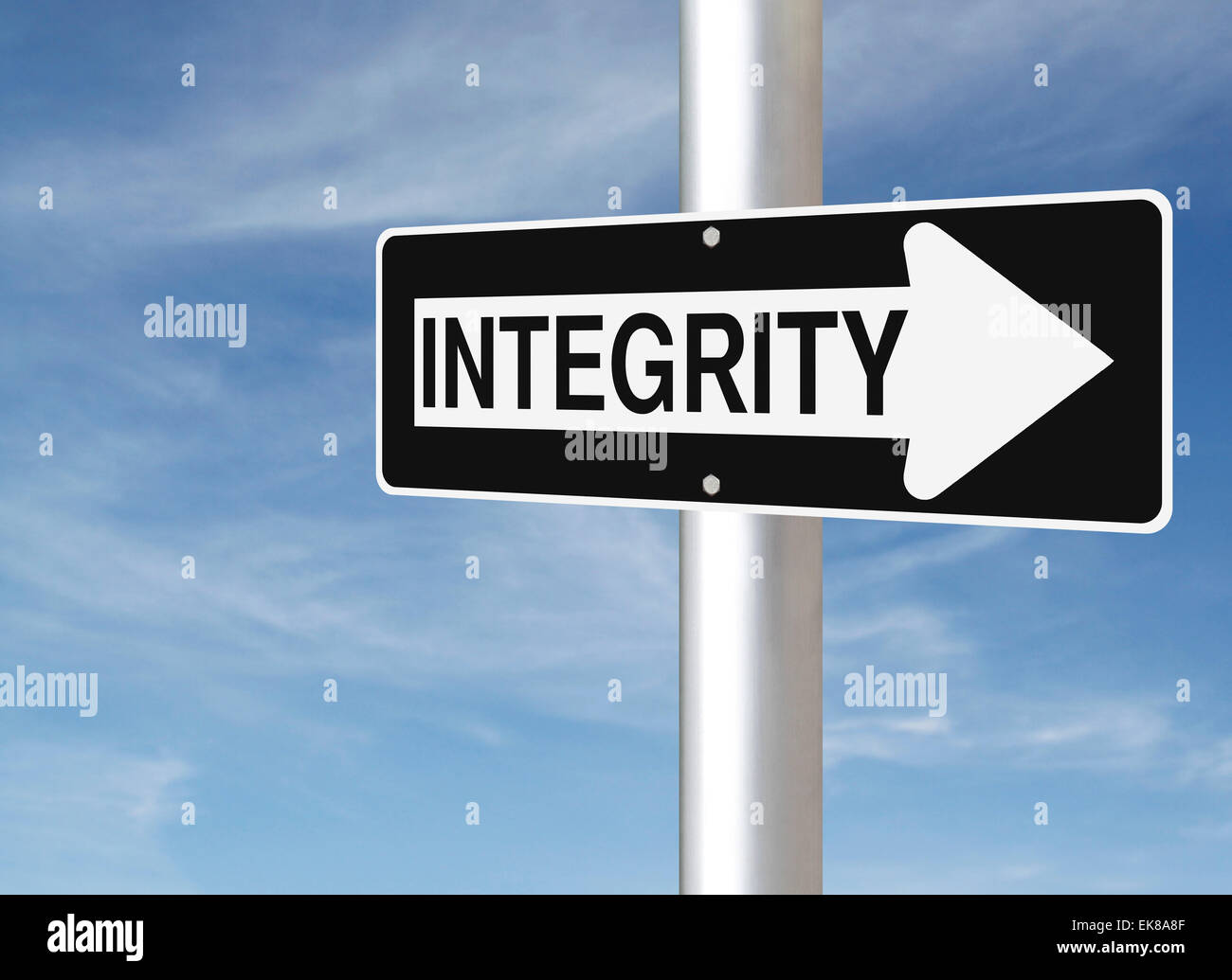 Integrity Road Sign Stock Photo - Alamy