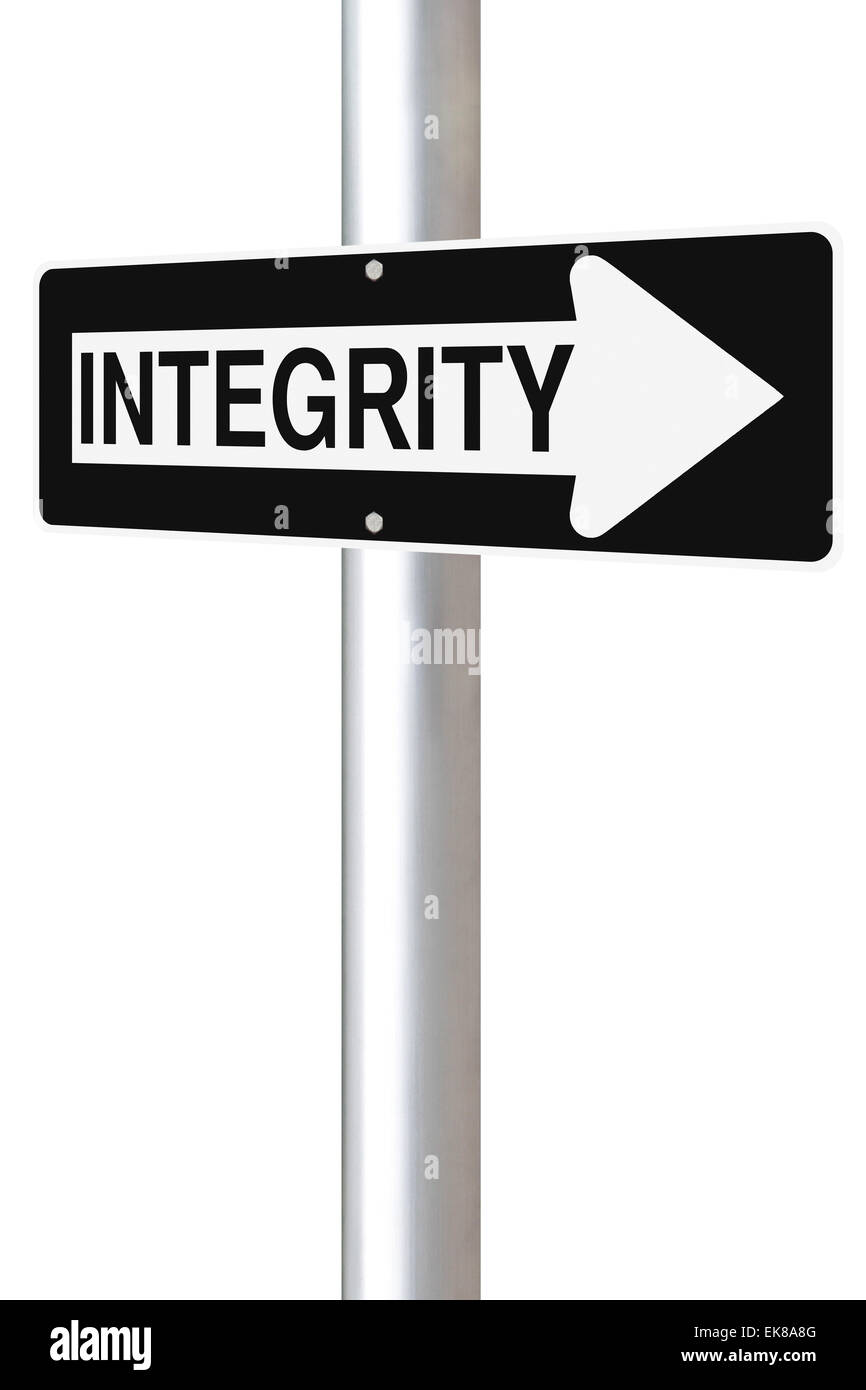 Integrity Road Sign Stock Photo - Alamy