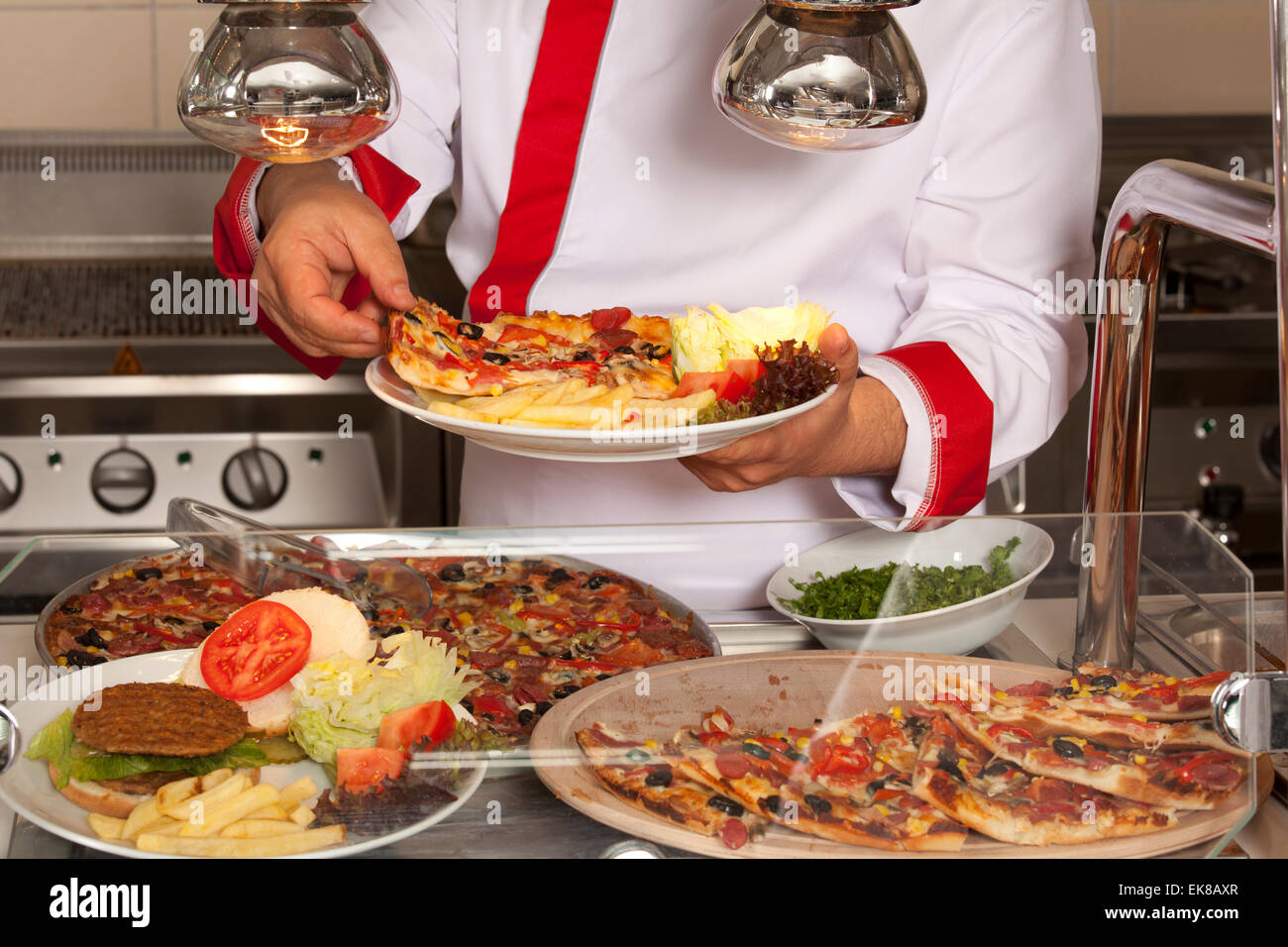 chef near buffet Stock Photo - Alamy
